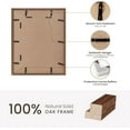 16x20 Premium Oak Wood Picture Frame with Tempered Glass - Walnut Color ...