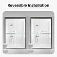 44-48"W x 72"H Semi-Frameless Double Sliding Door, 1/4"(6mm) SGCC Glass ...