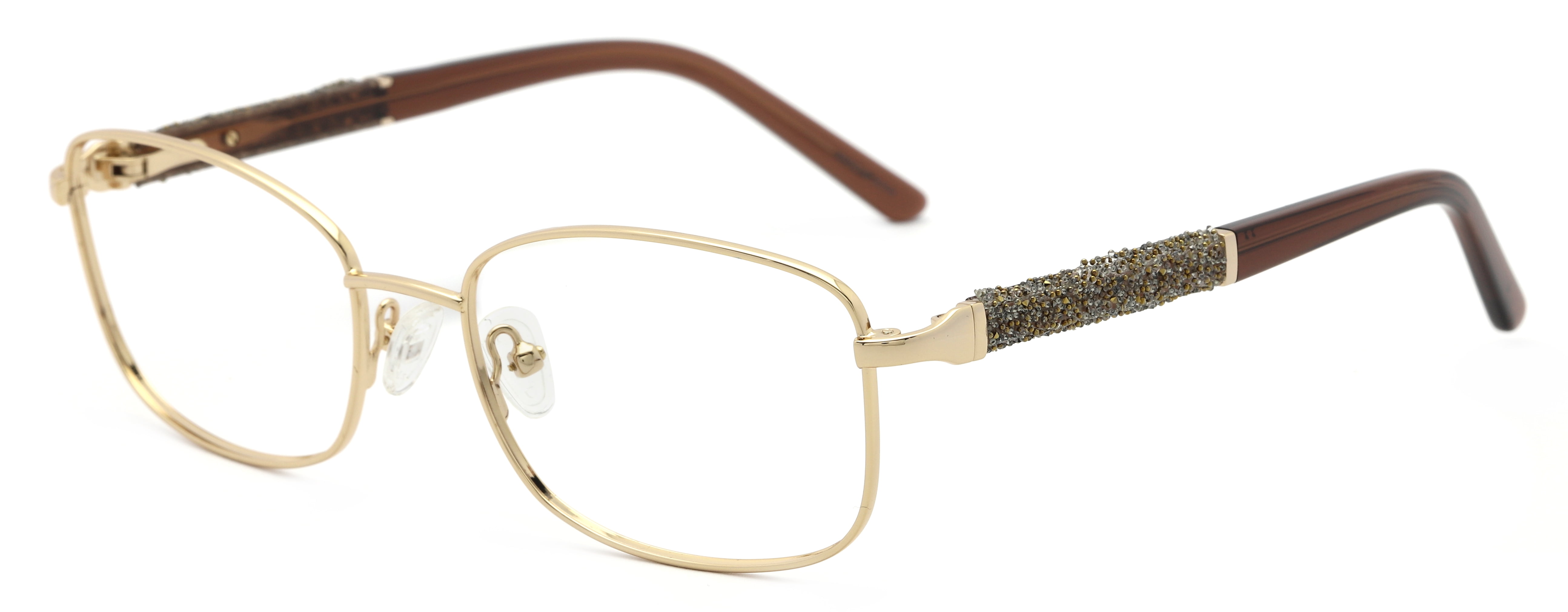 Unbranded Female Optical Frame Full Metal Frame Spring Hinge Metal