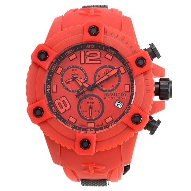 Invicta - Invicta Men's 17295 Reserve Red Dial Steel and Red ...