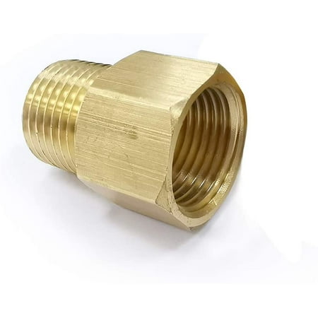 Brass Pipe Fitting Adapter Female G1/2" Thread to Male NPT1/2" Thread ...