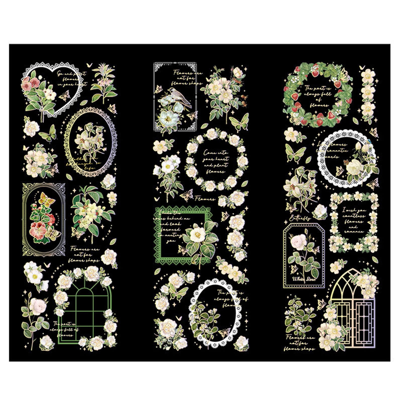 Rich Patterns Stationery Sticker Set- 2 Packs, Self-adhesive, Clear ...