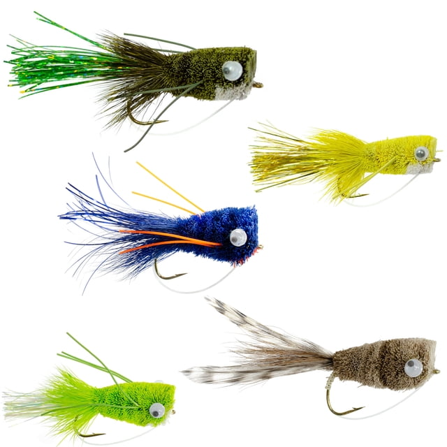 The Fly Fishing Place Deer Hair Bass Bug Assortment - Fly Fishing ...
