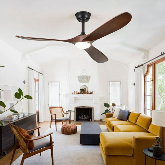 Low Profile Ceiling Fa with Lights and Remote/APP,48 Inch Modern LED ...