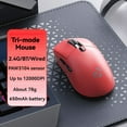 Tri-Mode Lightweight Game Mouse Bluetooth 2.4G 650mAh Battery RGB ...