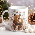Bear Mama and Baby Ceramic Mug, New Mother Gift, Forestcore Coffee Cup ...