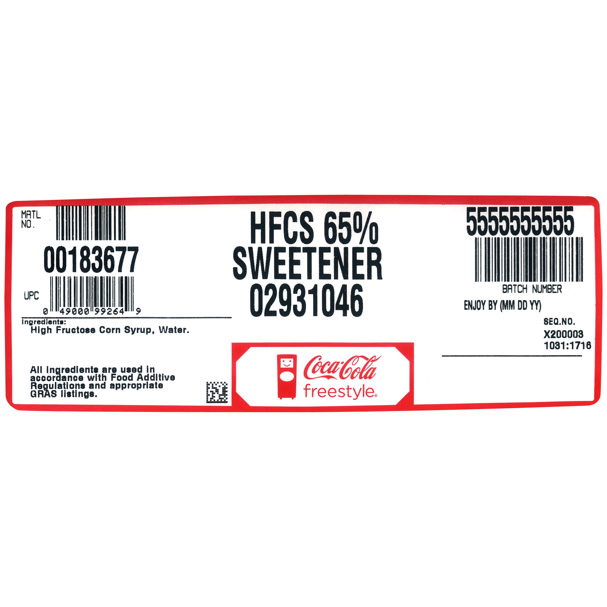 Coca Cola Hfcs 65 Swtner Nr Cb 5 Gal - Walmart.com