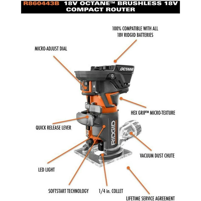 Ridgid 18 Volt GEN5X Compact Router Review Tools In Action, 42% OFF