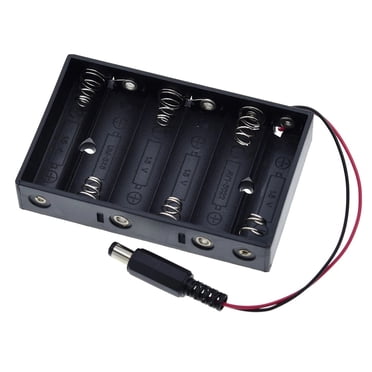 2x 3-AA Slots Battery Spring Clip Holder Case Plastic Storage Box Flat ...