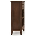 Simpli Home Artisan Solid Wood 36 inch Wide Storage Cabinet in Russet ...