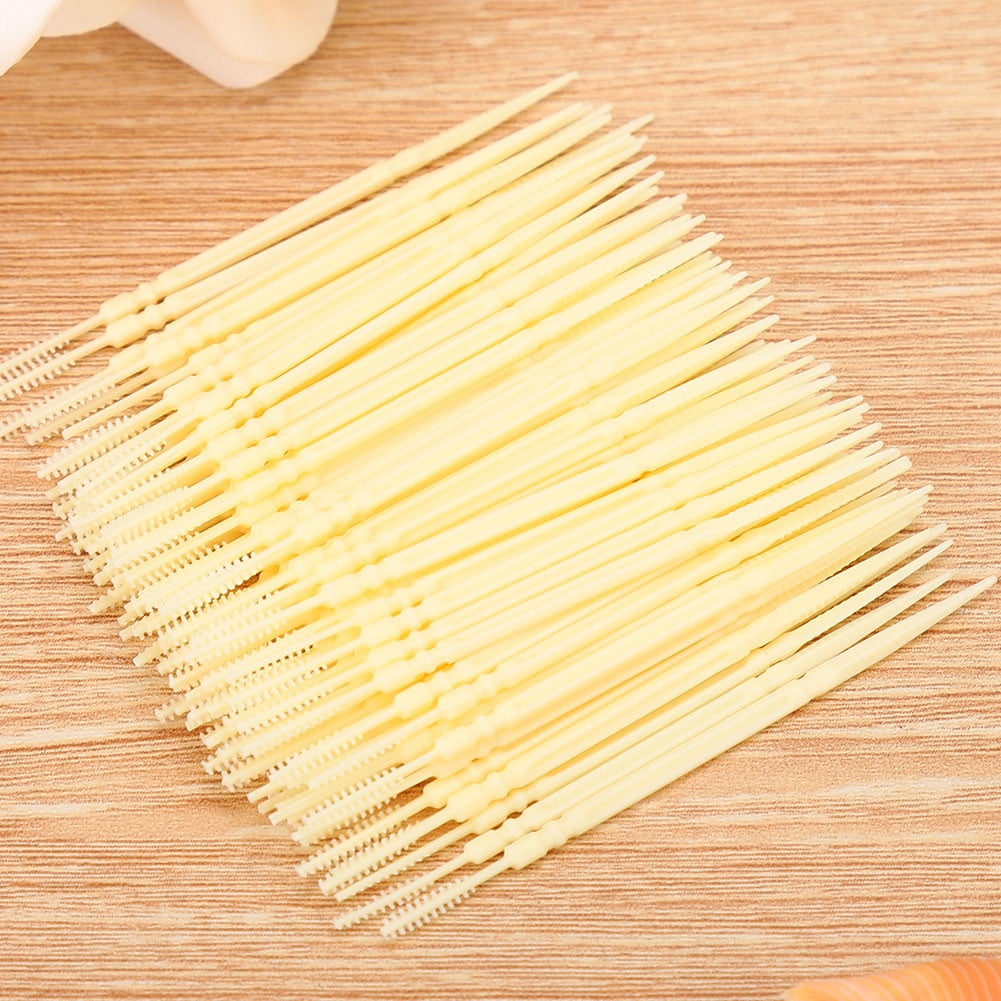 BORDSTRACT 100pcs Bag Double Head Teeth Cleaning Toothpick Oral Care ...