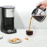 Chefman 12-Cup Programmable Coffee Maker, Round Stainless Steel ...