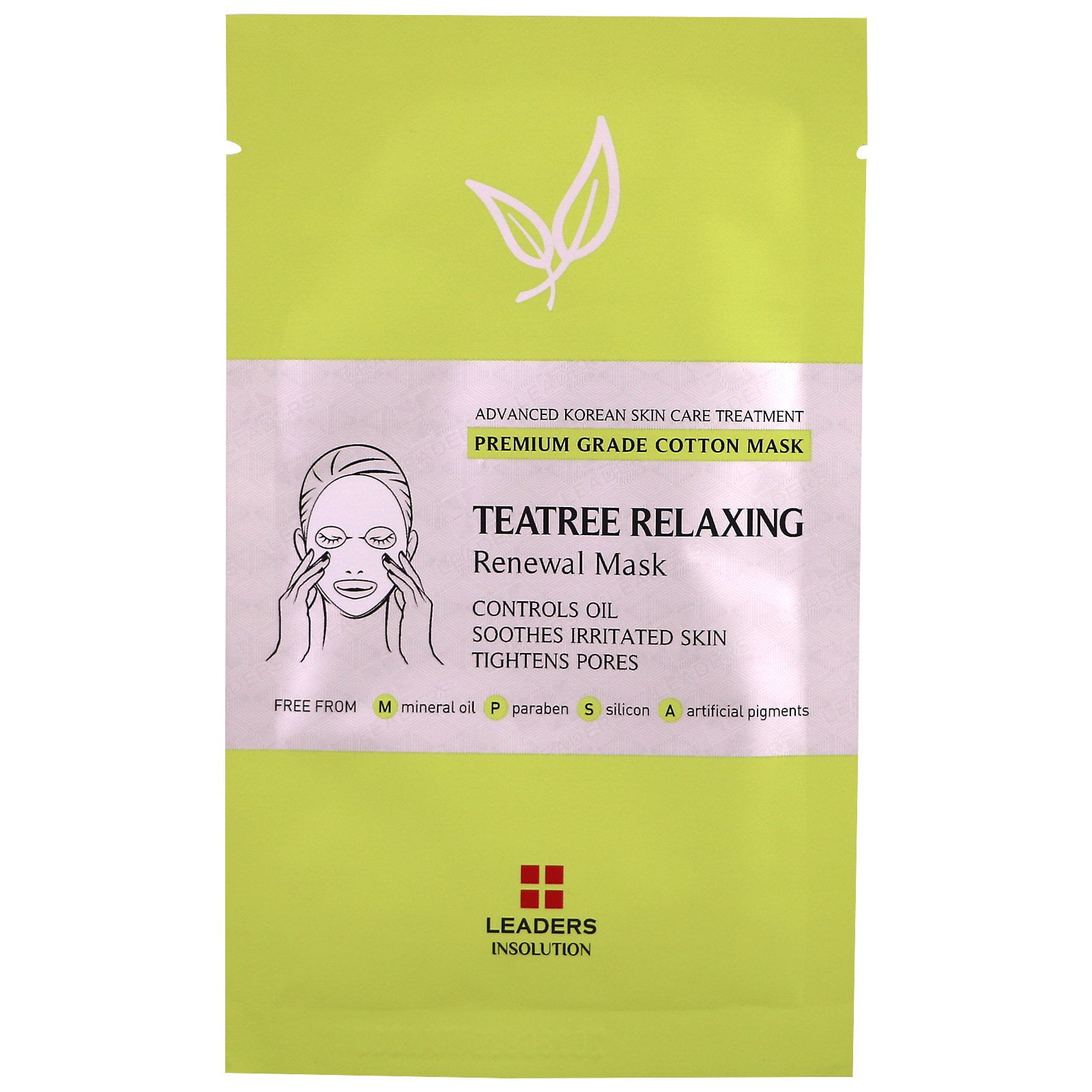 Leaders, Teatree Relaxing Renewal Mask, 1 Mask, 25 ml - Walmart.com