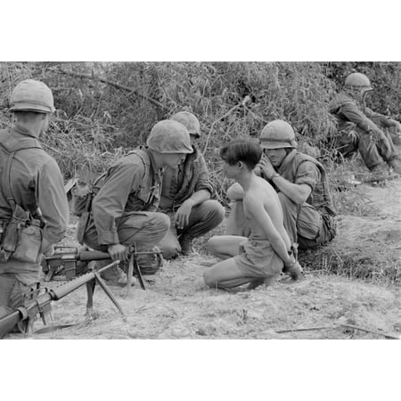 Viet Cong Prisoner Of War. Us Marines Interrogate A Prison During A ...