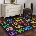 Alphabet Washable Area Rug 4x6 American Cartoon Early Education ...