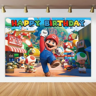 Super Mario Bros Backdrop,Mario Birthday Party Banner Background for ...