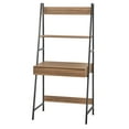 TMS Denton Vertical Metal Frame Ladder Desk, Walnut and Black Finish ...