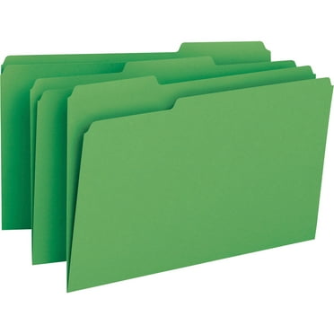 Pressboard Expanding File Folders 1/3-Cut Tabs, Letter Size, Green, 25 ...