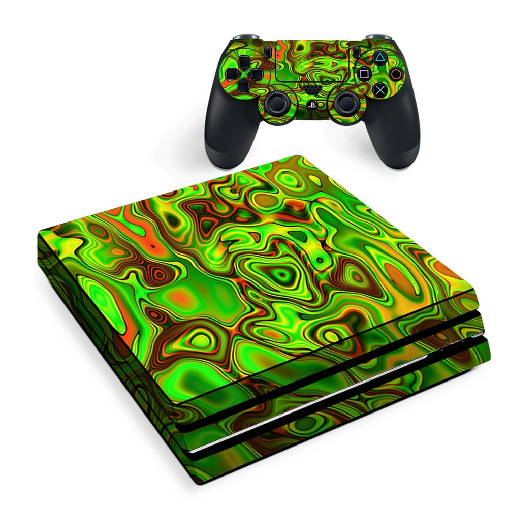 Skin for Sony PS4 Pro Console Decal Stickers Skins Cover -green glass ...