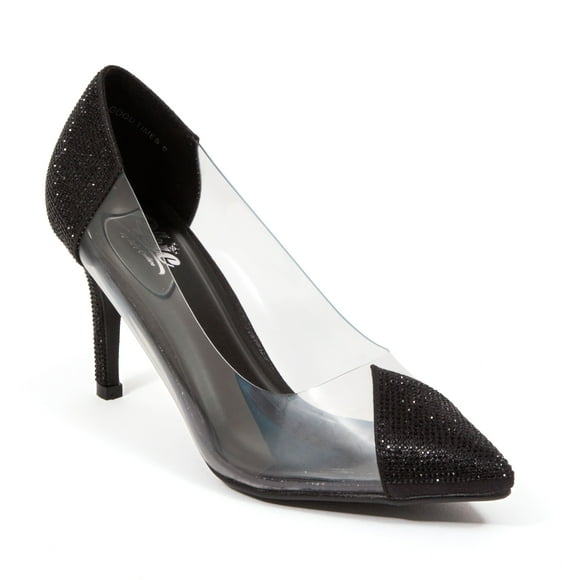 Black Rhinestone Pumps