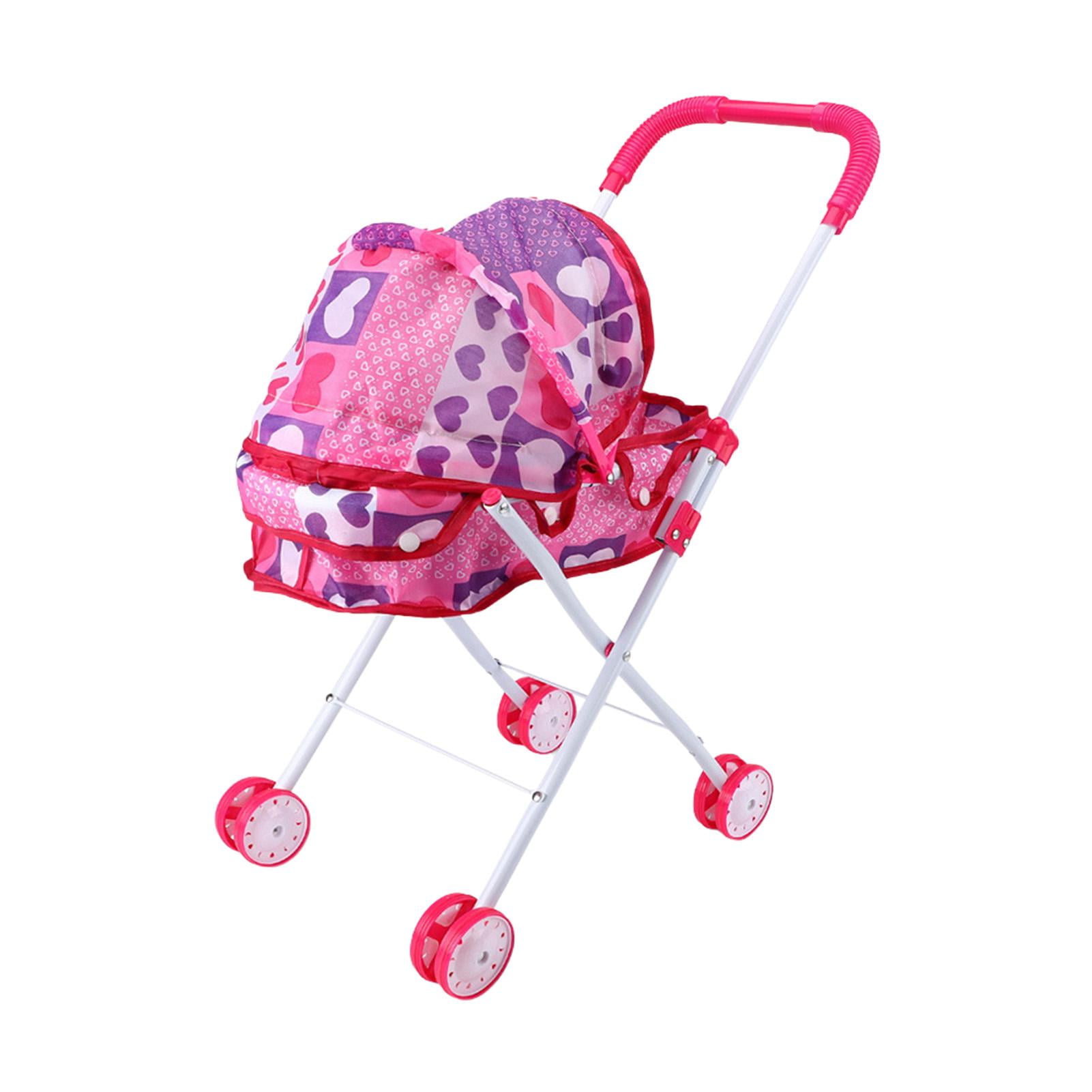 Doll Stroller | Foldable Doll Carriage | Role Play Toy with Adjustable ...