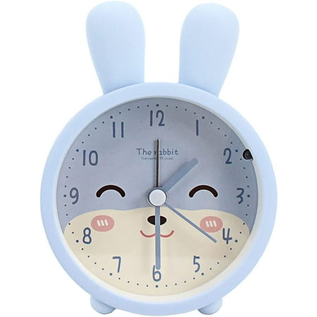 Children Cute Animal Alarm Clock Silent Non Ticking Silicone Clock ...