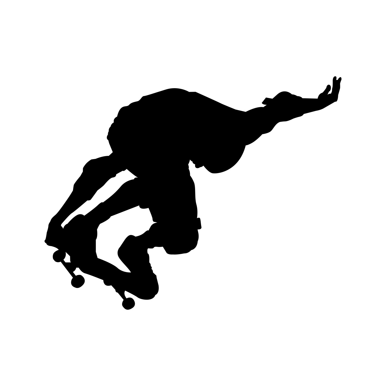 Skateboarder Nose Grab Sticker Decal Die Cut - Self Adhesive Vinyl ...