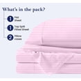 SNDecor King Size Top 28" Split Flex Head Egyptian Cotton 4-Piece Sheet ...