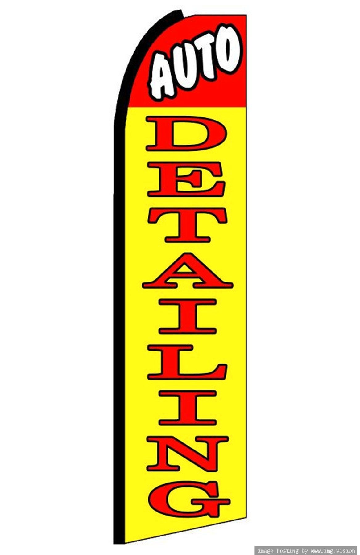 Auto Detailing Swooper flag Without Pole Advertisement /Business Flags ...