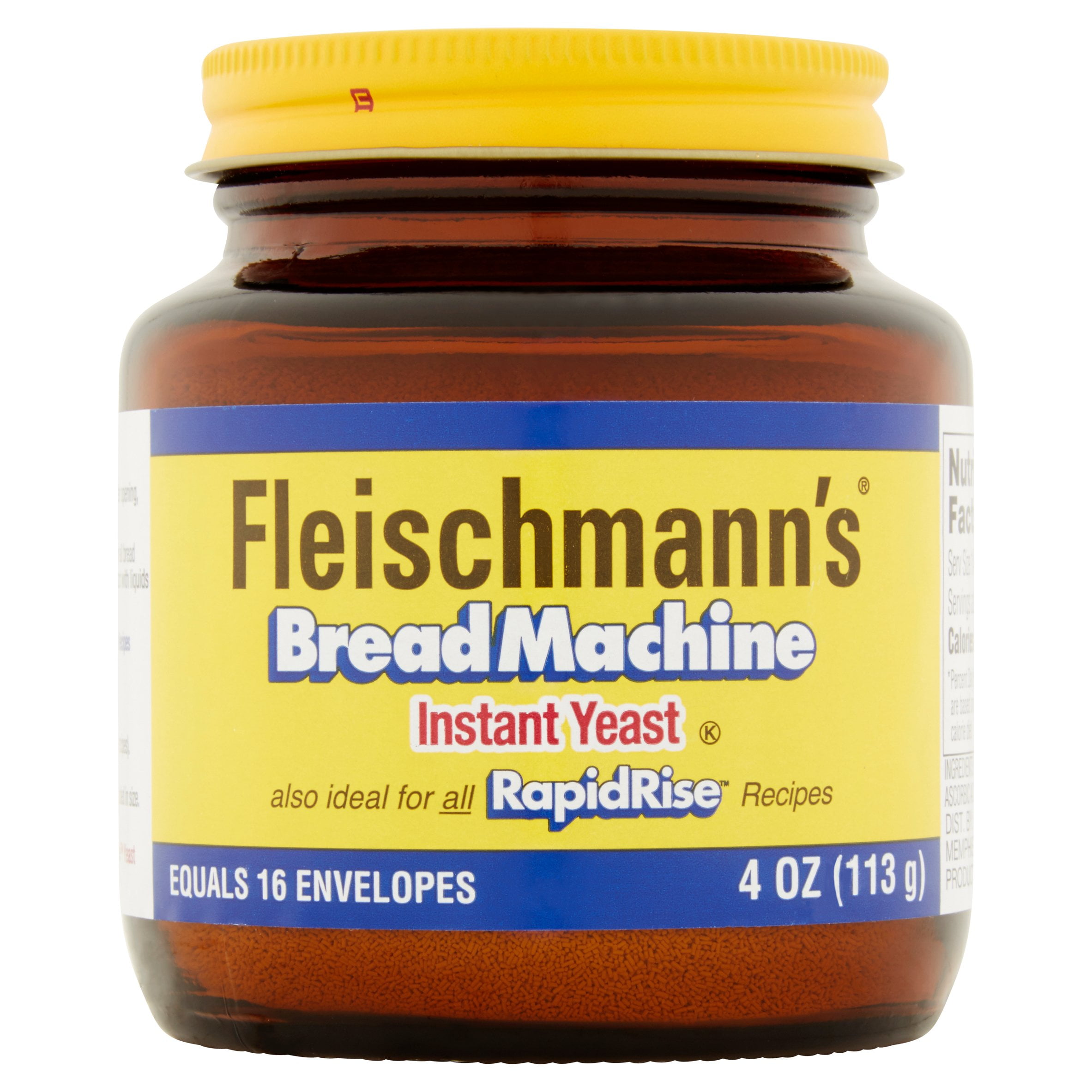 Fleischmann's Rapid-Rise Bread Machine Instant Yeast, 4 oz Jar ... Fleischmann's Rapid-Rise Bread Machine Instant Yeast, 4 oz Jar ...
