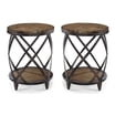 Home Square Lia Accent Table in Matte White & Acrylic - Set of 2 ...