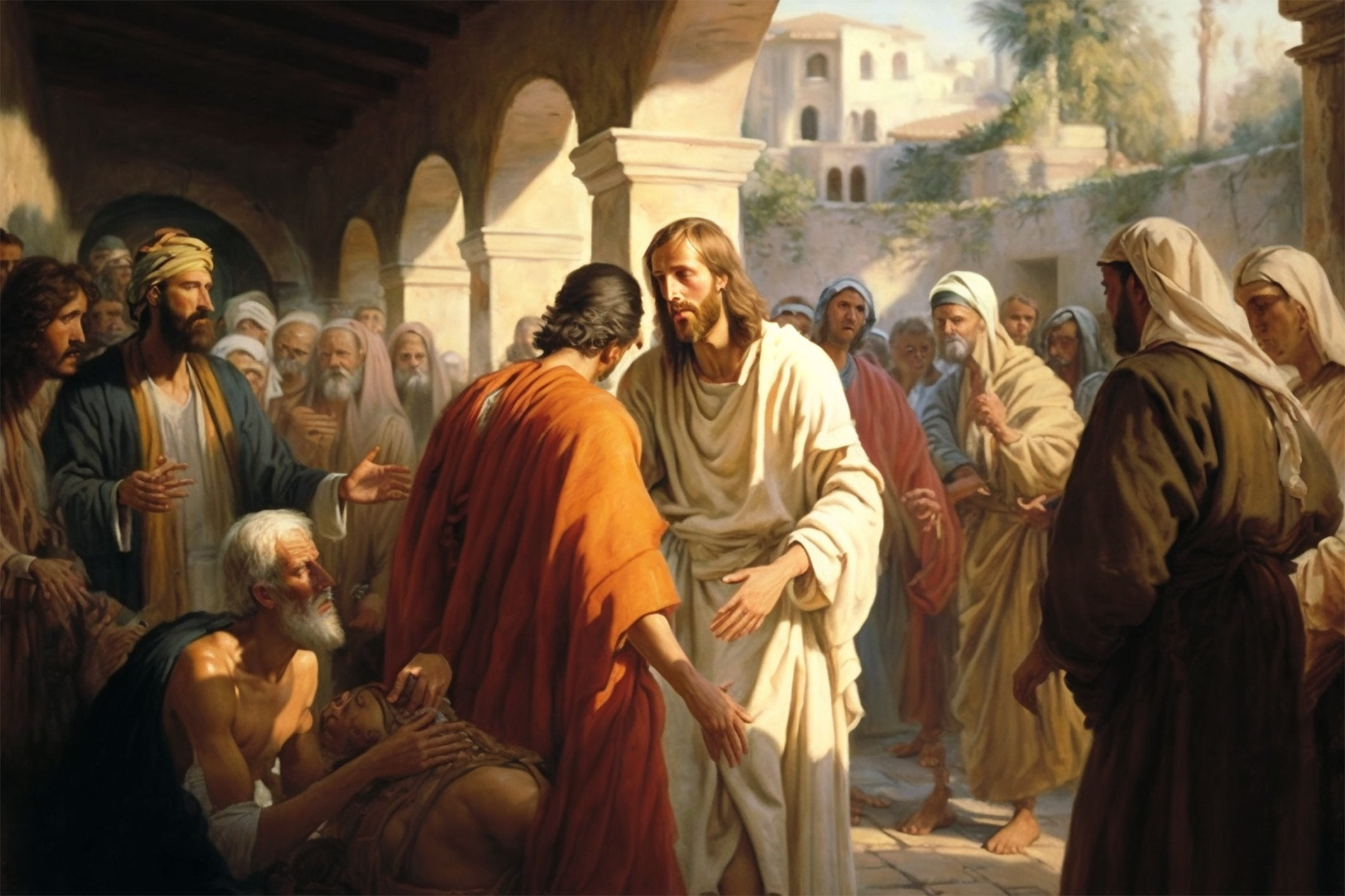 24x36 gallery poster, Jesus Christ healing the sick p3 - Walmart.com
