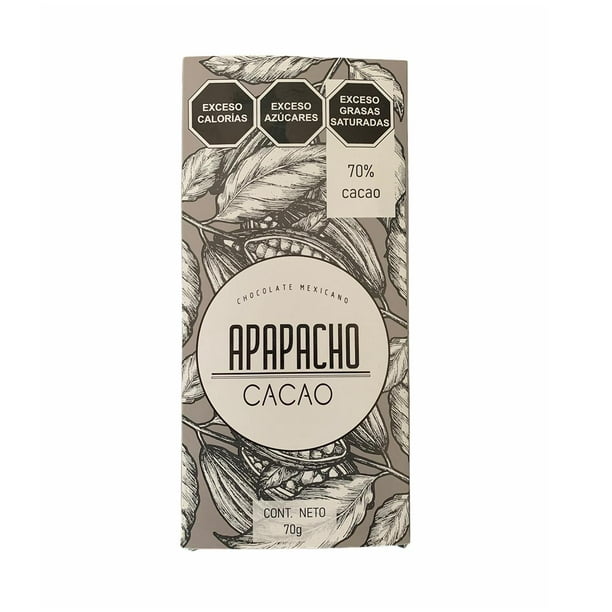 CHOCOLATE OSCURO APAPACHO 70% CACAO 6 BARRAS APAPACHO CACAO 6 BARRAS ...