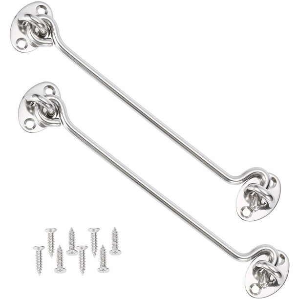 2 Pieces Cabin Hook,Door Latch Hook,Silver Stainless Steel Door Hook ...