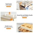 Storvive 2 Pack Medicine Storage Box with Handle, Clear Double-Layer ...