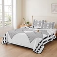 Abstract Black White Diamond Plaid 3 Pieces Quilt Set,1 Quilt with 2 ...