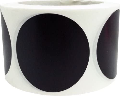 Black Color Coding Labels for Organizing Inventory 3 Inch Round Circle ...