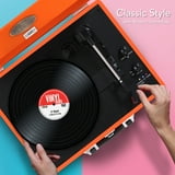 PYLE PVTTBT6OR - Portable Vintage Classic-Style Bluetooth Turntable ...