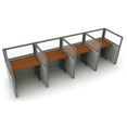 OFM RiZe Series 47" x 37" 4-Unit Privacy Station Panel System with ...