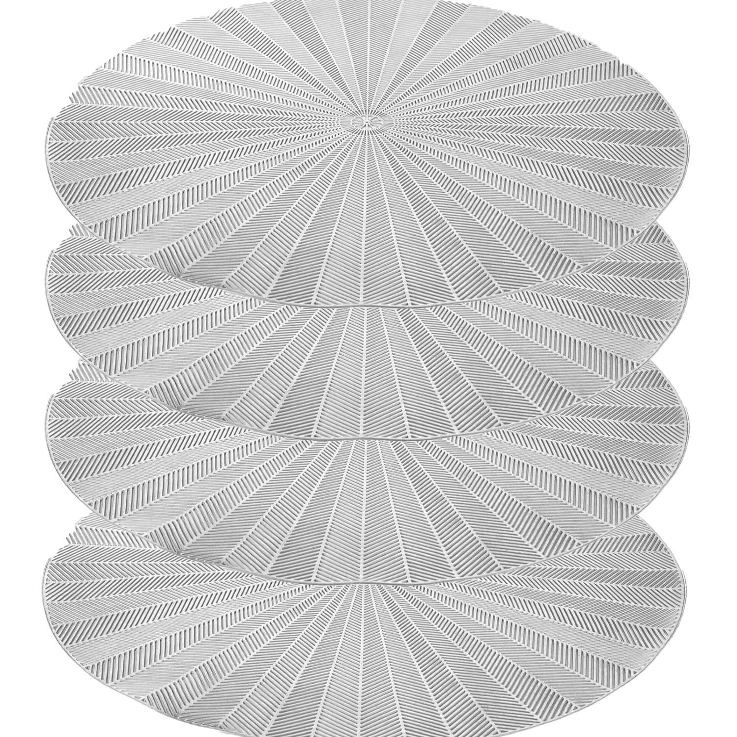 Click here for Brilliant Diagonal Round Vinyl Placemat 38 Cm Set... prices