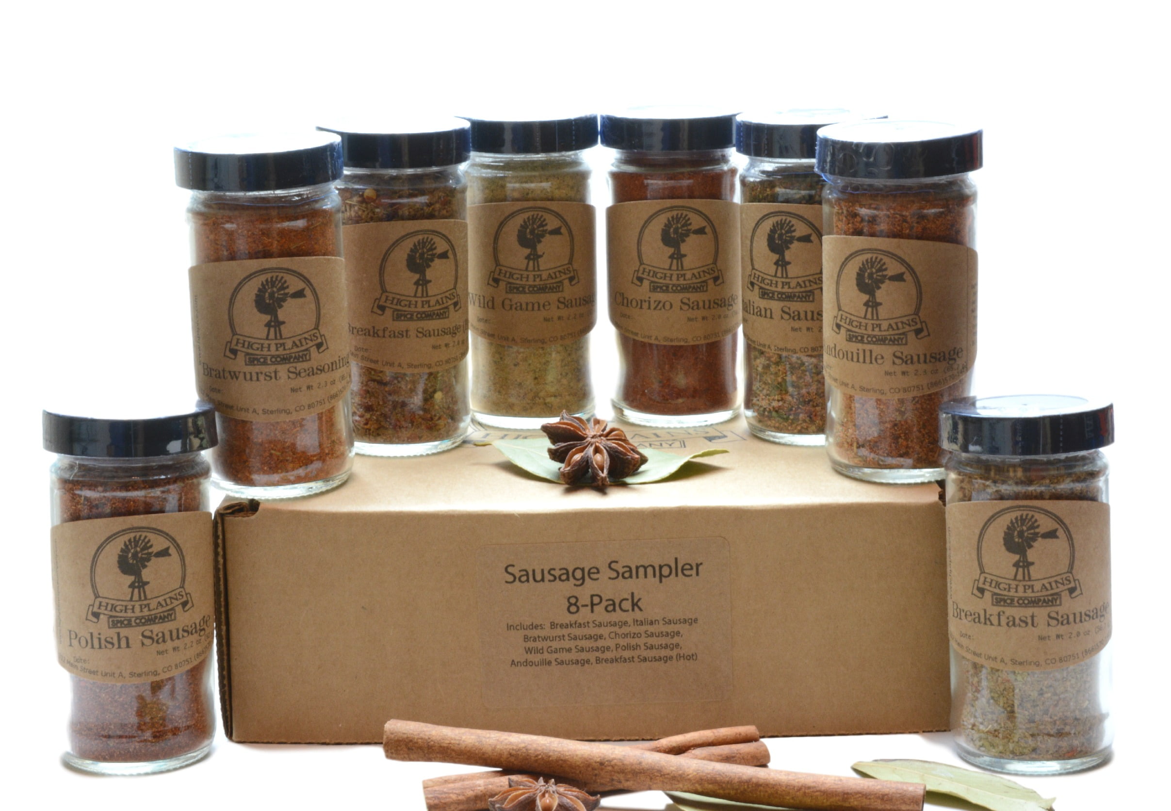 Sausage Sampler ~ BBQ Rub and Spices Gift Set of 8 ~ Gift Set by High ...