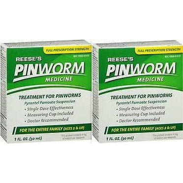 Reeses Pinworm Medicine Liquid For Entire Family, Full Strength - 2 Oz ...