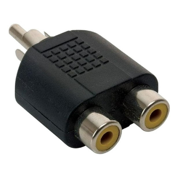 Adaptador 2 Jack Hembra Rca A Plug Rca Macho Negro Steren Steren 251 ...