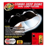 Zoo Med Combo Deep Dome Dual Lamp Fixture, Heat, Light and UVB for ...