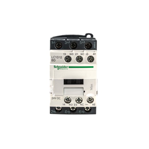 SCHNEIDER LC1D18B7 C Contactor, 18 A, DIN Rail, 600 VAC, 3PST-NO, 3 ...