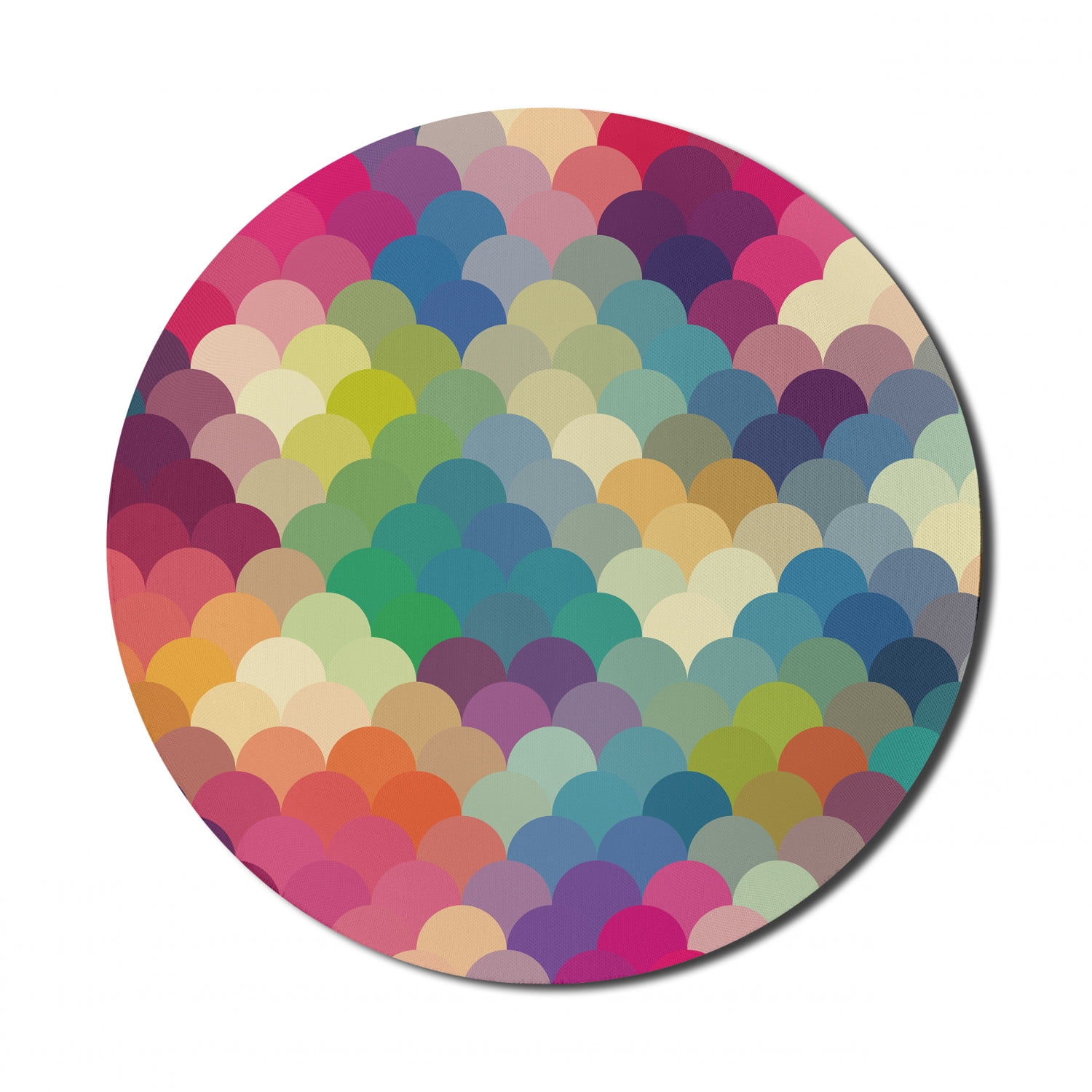 Abstract Mouse Pad for Computers, Colorful Retro Style Scales Inspired ...