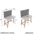 Boahaus Cybele Modern Lighted Vanity Table for Bedroom, White Finish ...
