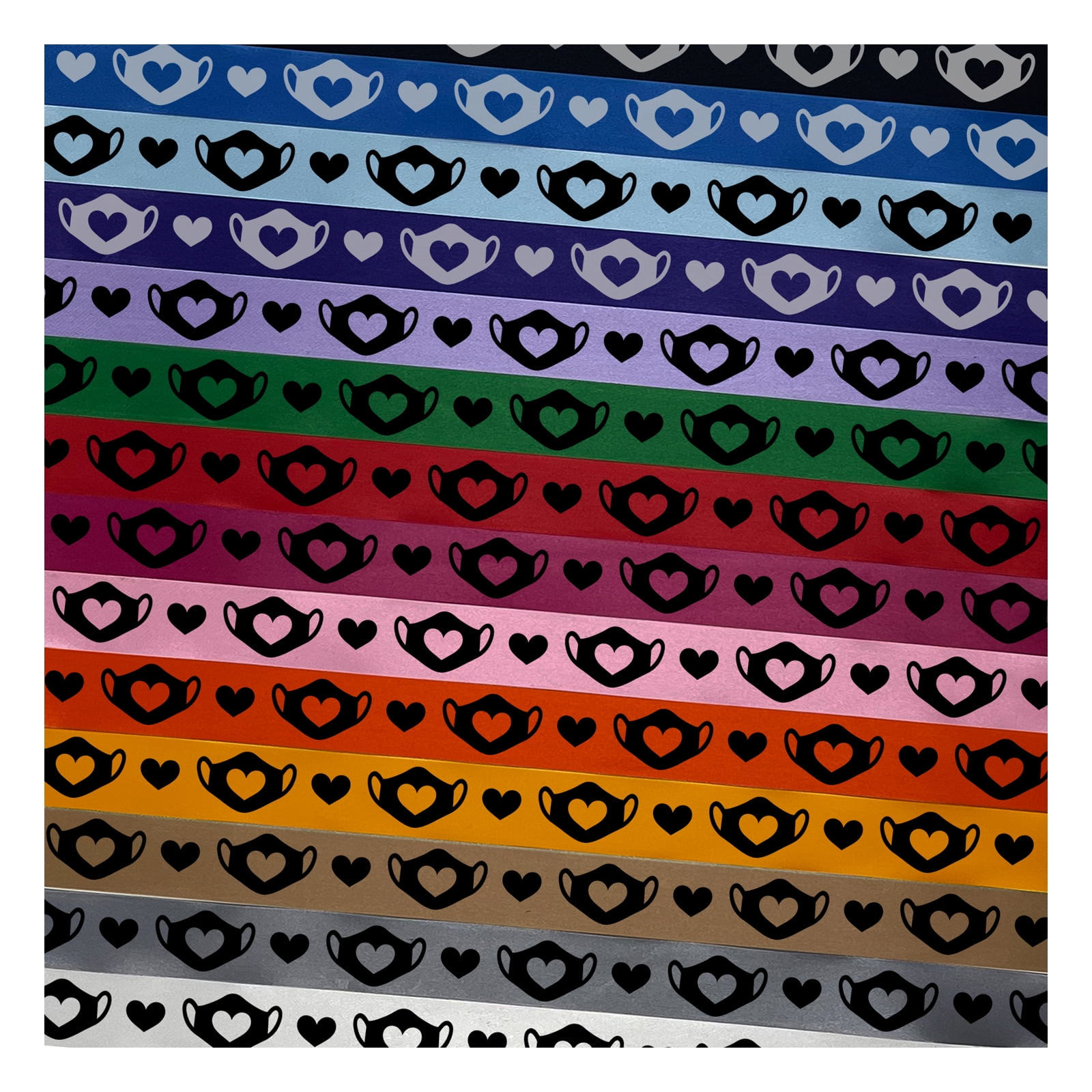 Caring Surgical Face Mask Heart Satin Ribbon for Gift Wrapping Bows ...