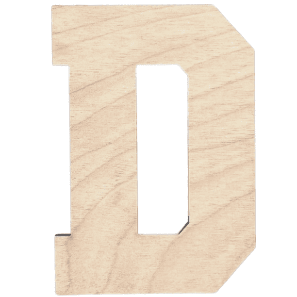 Krafty Supply - 4" Tall Birch Letter D | 1/4" Birch Plywood |Collegiate ...