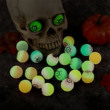 Elcoho 24 Pieces Glow in the Dark Bouncing Eyeballs Halloween Bright ...